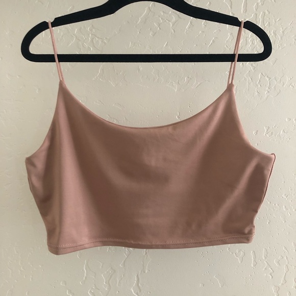 Tops | Blush Pink Tank Top Crop Top Brand New | Poshmark